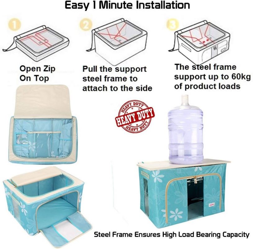 Foldable Steel Frame Covered Storage Box – TrendyMart
